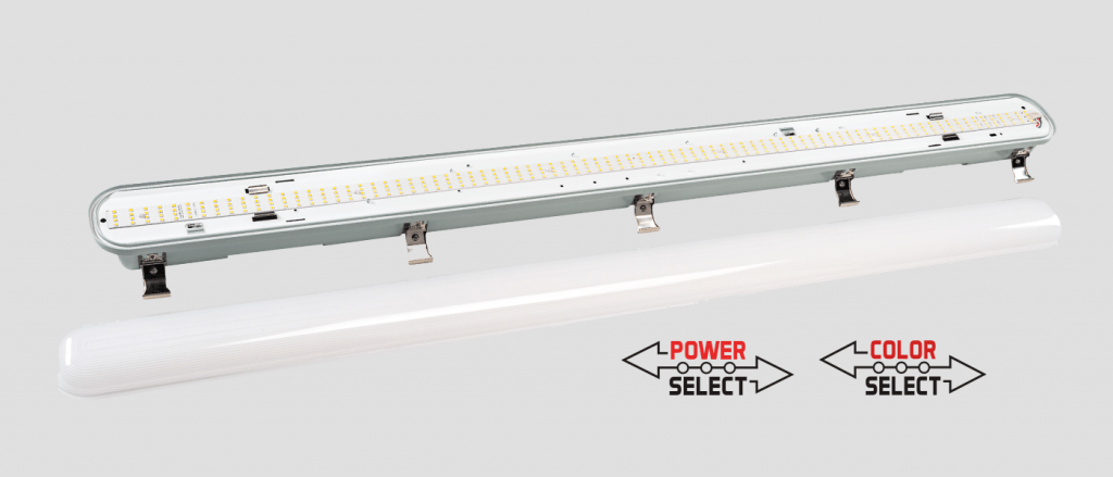 LPM LED 4' Vapor Tight Fixture 18/28/44W 35K/40K/50K 2,556-5,852lm 120 ...